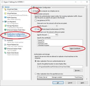 How to set up replication on Hyper-V 2022 with AD off-domain